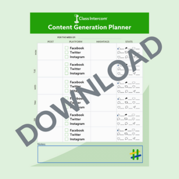 Content Generation Planner | Class Intercom