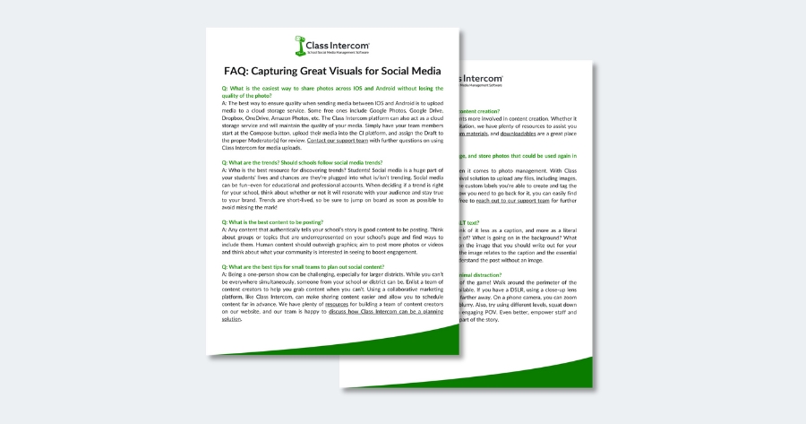 FAQ: Capturing Great Visuals For Social Media | Class Intercom